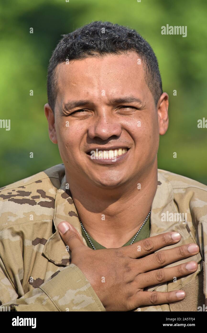 Male Soldier And Hope Stock Photo - Alamy