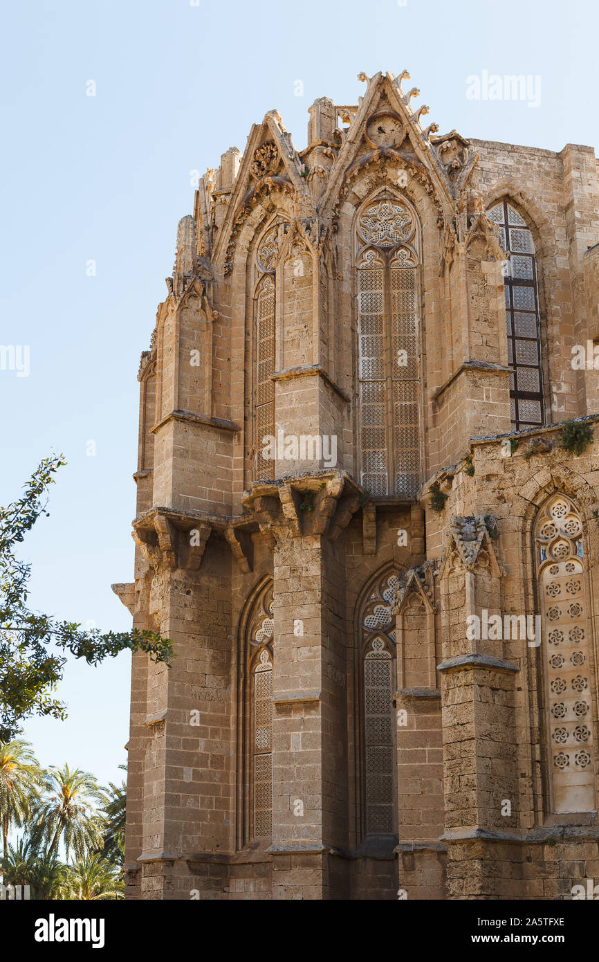 Lala Mustafa Pasa Mosque, North Cyprus, former cathedral Stock Photo ...