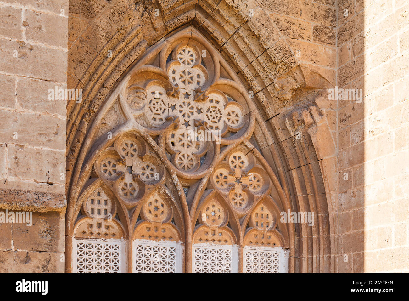 Lala Mustafa Pasa Mosque, North Cyprus, former cathedral Stock Photo ...