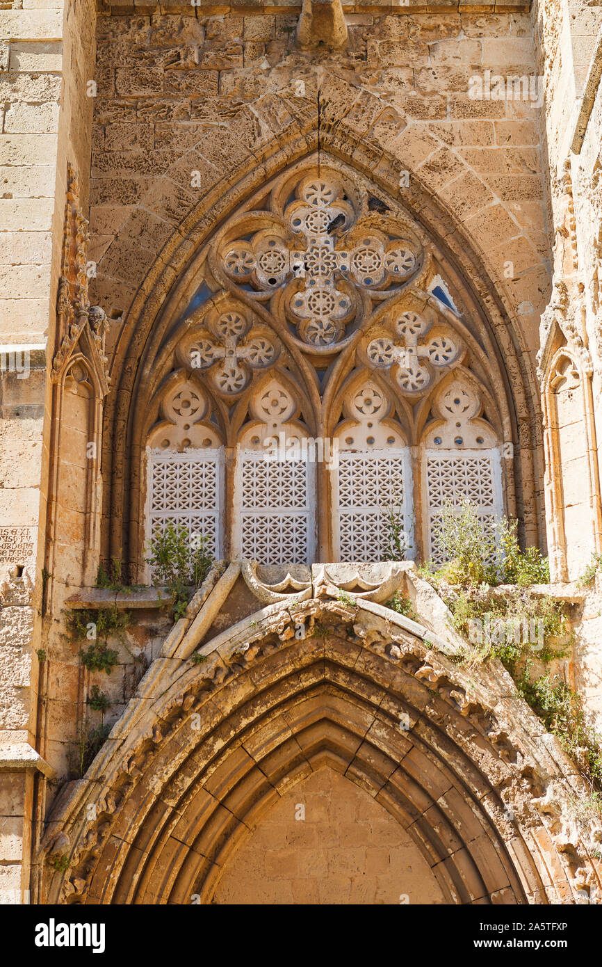 Lala Mustafa Pasa Mosque, North Cyprus, former cathedral Stock Photo ...