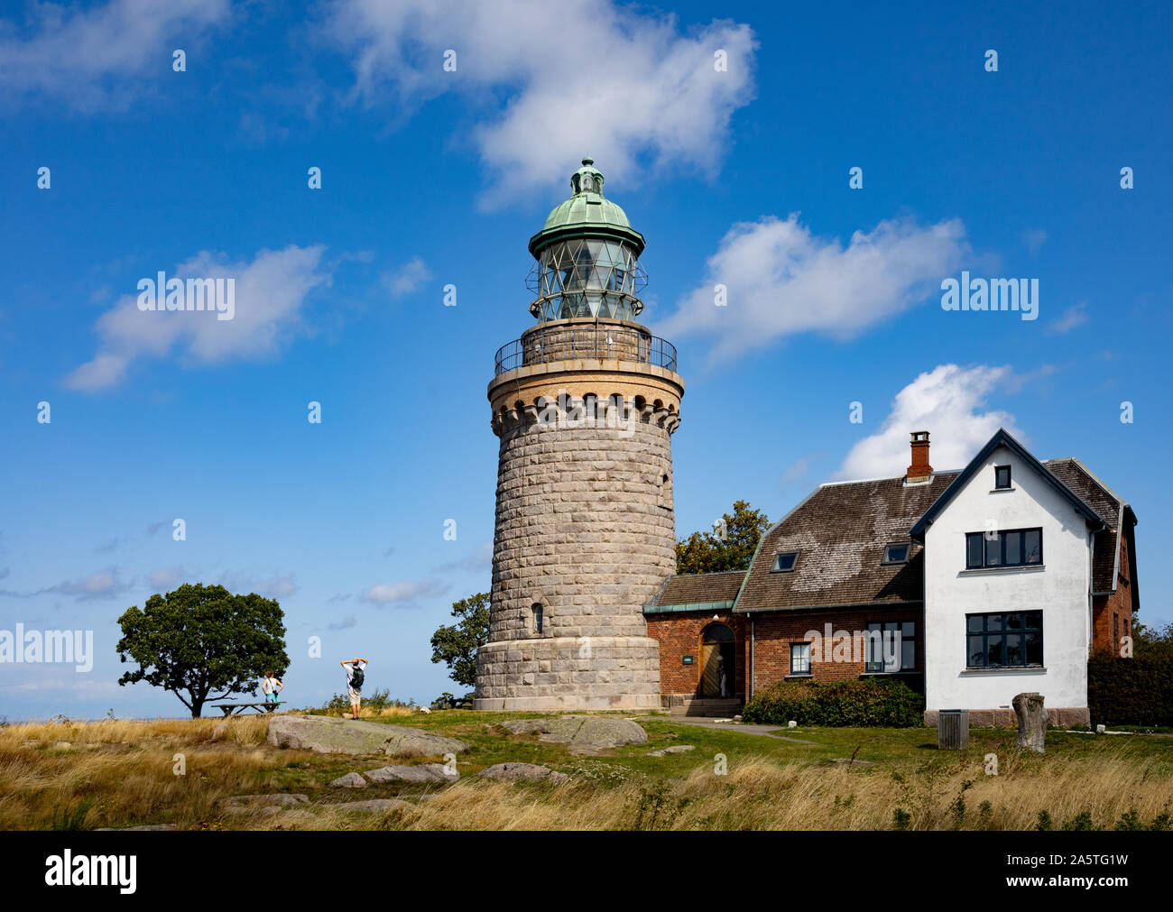 lighthouse hammeren fyr on bornholm Stock Photo - Alamy