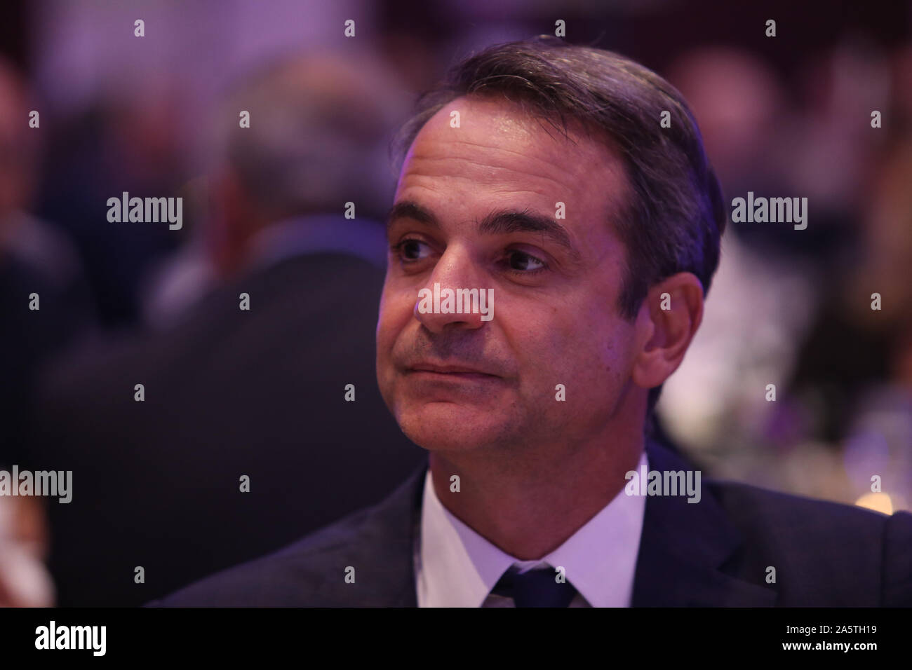 Thessaloniki, Greece. 22nd Oct, 2019. Greek Prime Minister Kyriakos ...