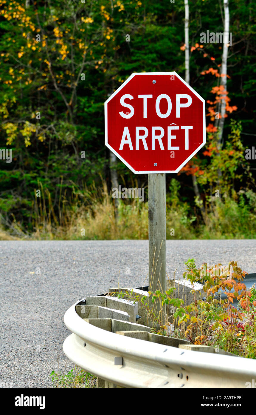 French canadian sign hi-res stock photography and images - Alamy