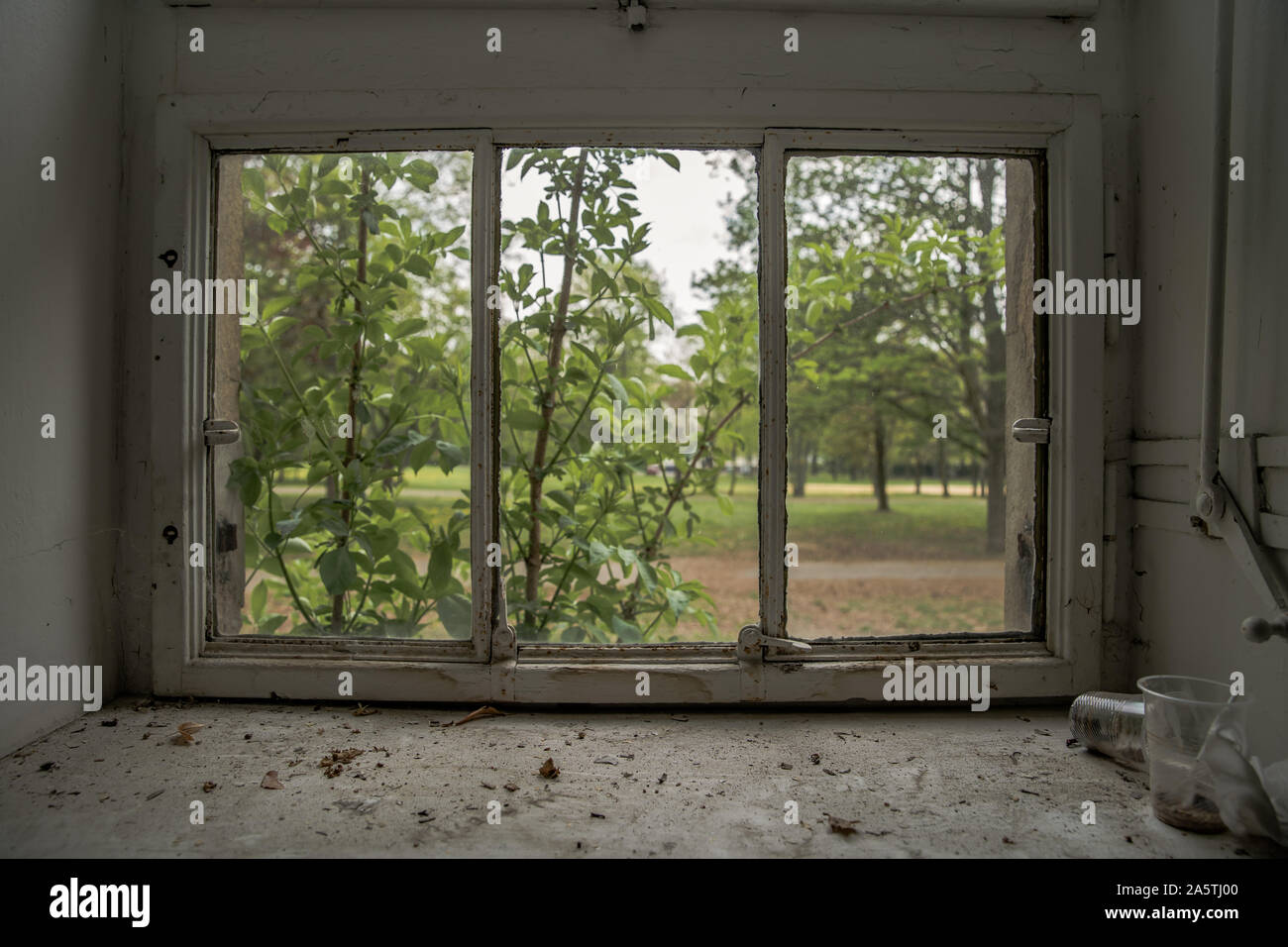 An old clinic with poor patient conditions. Neglected hygiene, field ...