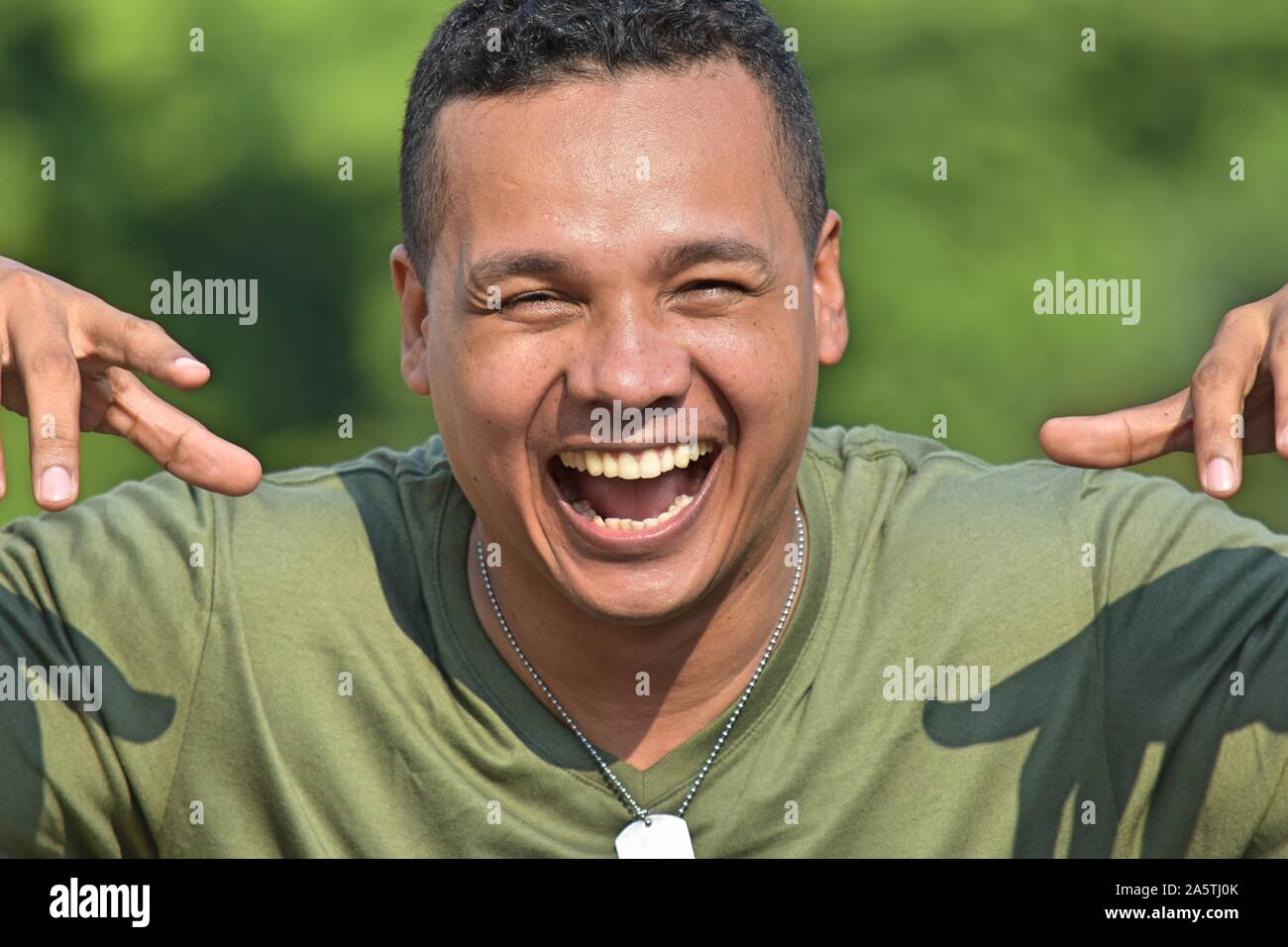 Silly Male Soldier Stock Photo - Alamy