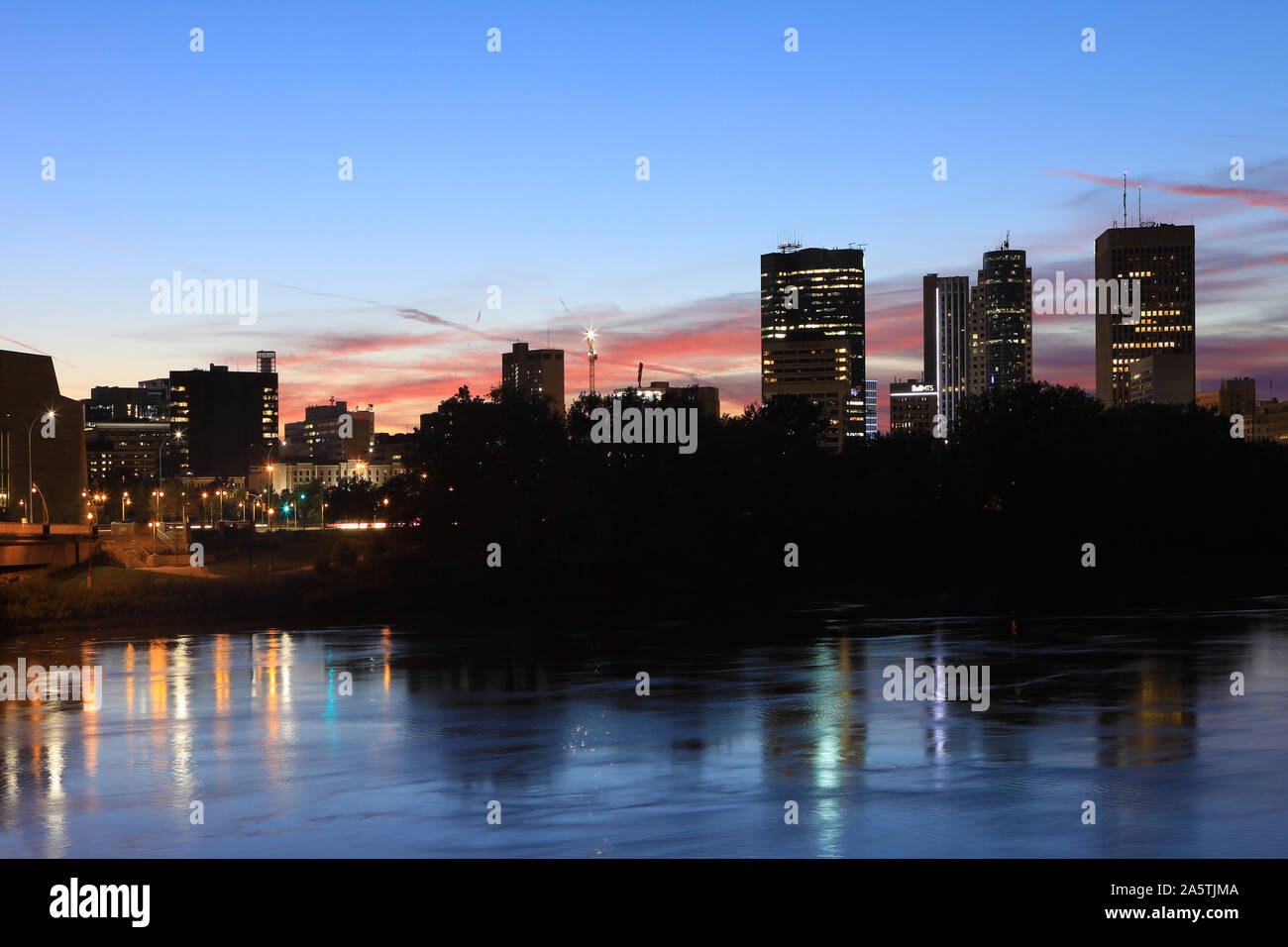 Winnipeg skyline at night hi-res stock photography and images - Alamy