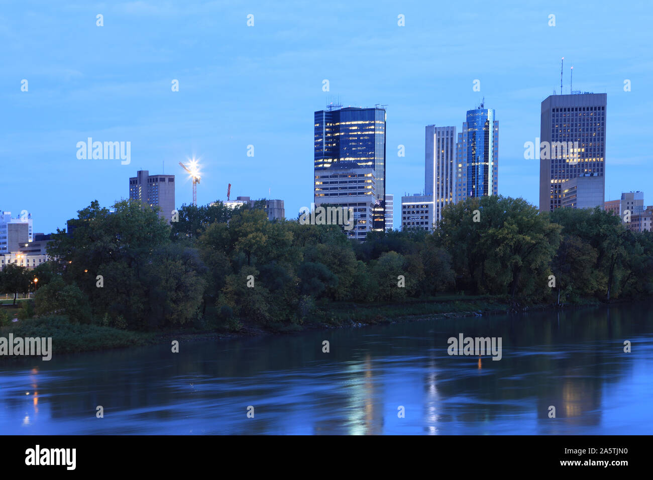 Winnipeg skyline at night hi-res stock photography and images - Alamy