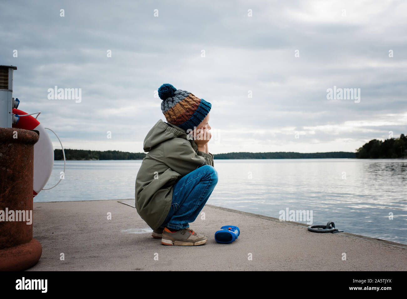 Caucasian Child Thinking Isolated High Resolution Stock Photography and ...
