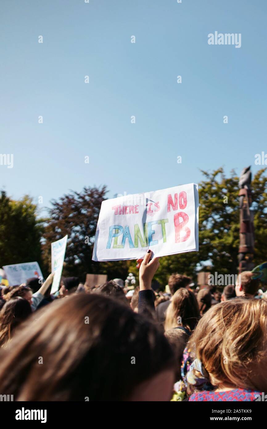 Climate change protest poster Stock Photo - Alamy