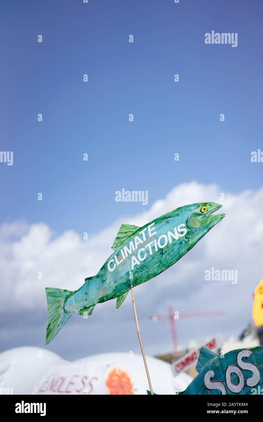 Climate change protest poster Stock Photo - Alamy