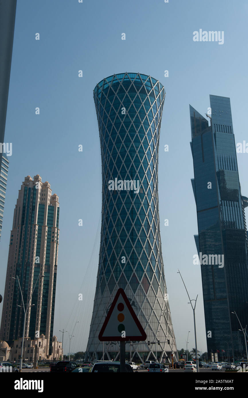 The Iconic Tornado Tower also known as QIPCO Tower standing 640 Feet ...