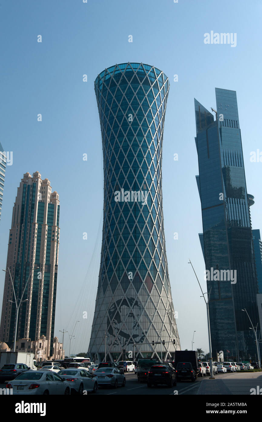 The Iconic Tornado Tower also known as QIPCO Tower standing 640 Feet ...