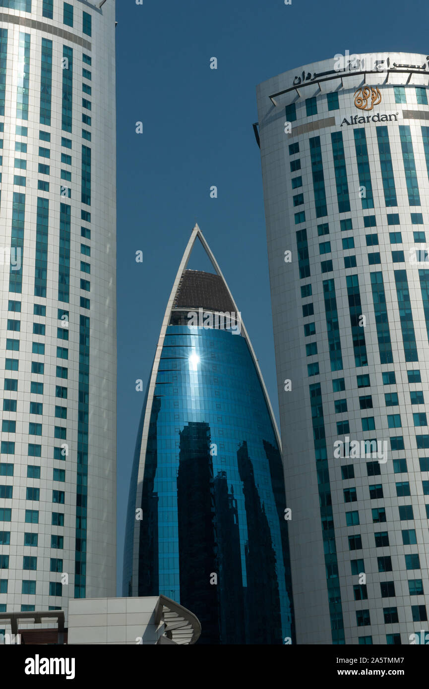 Modern high rise architecture in Doha, Qatar Stock Photo - Alamy