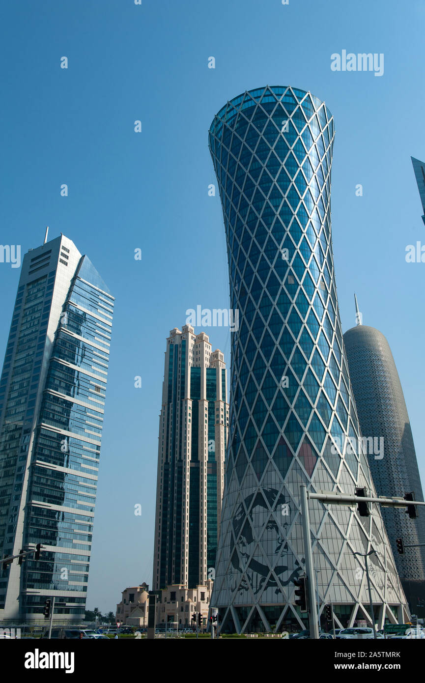 The Iconic Tornado Tower also known as QIPCO Tower standing 640 Feet ...