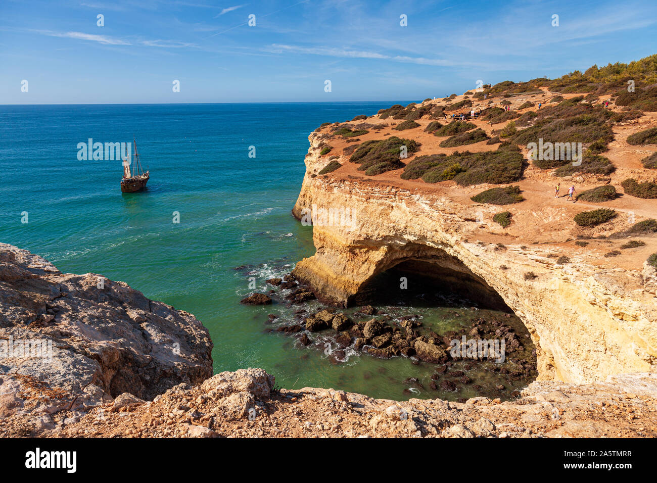Benagil is a small Portuguese village on the Atlantic coast in the ...