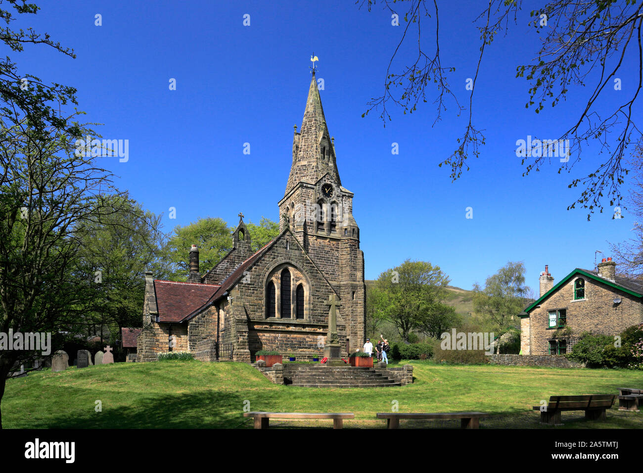 The Church of the Holy and Undivided Trinity, Edale village, Derbyshire ...