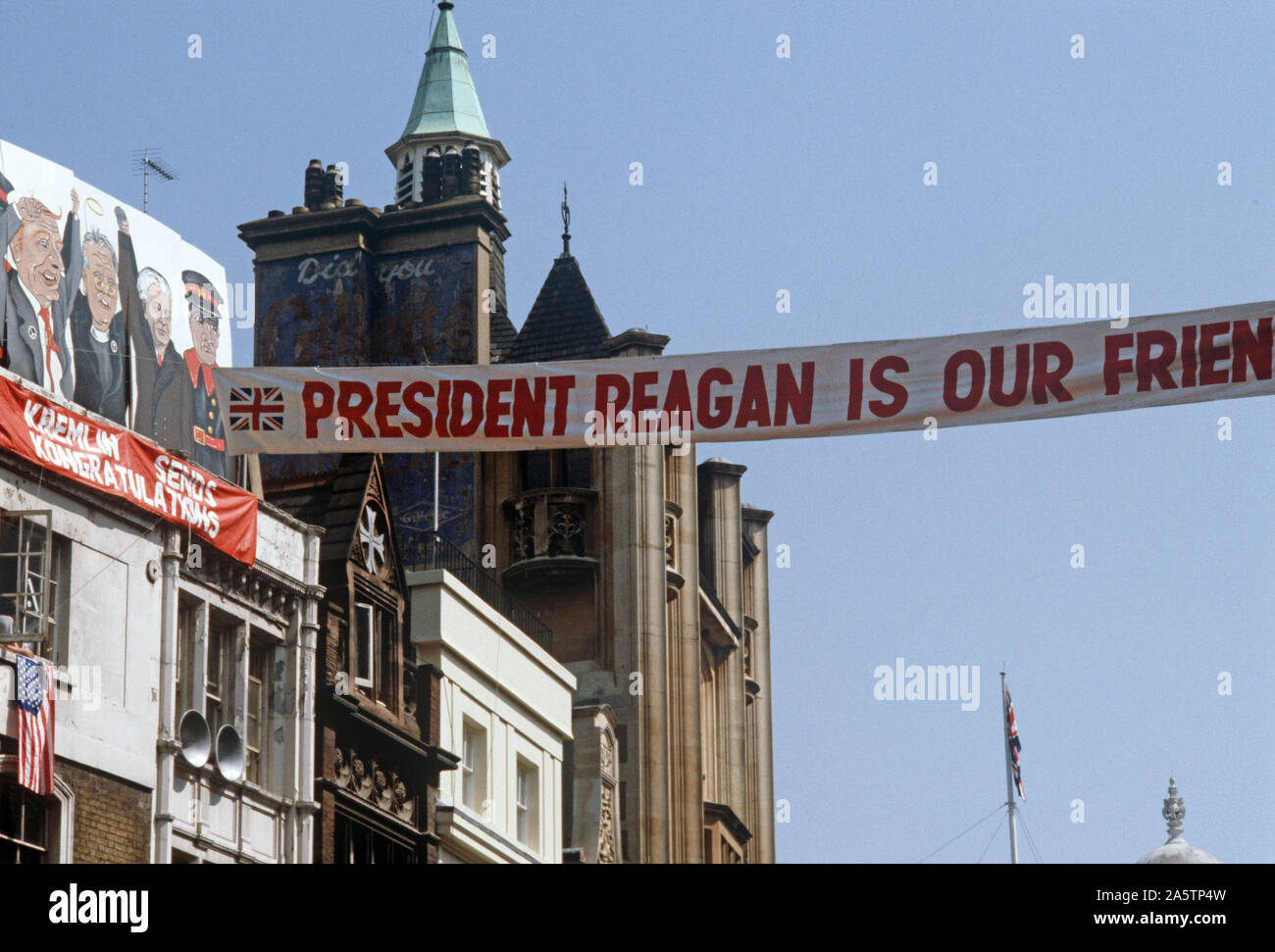 Anti, Campaign for Nuclear Disarmament, CND banner during CND Trafalgar ...
