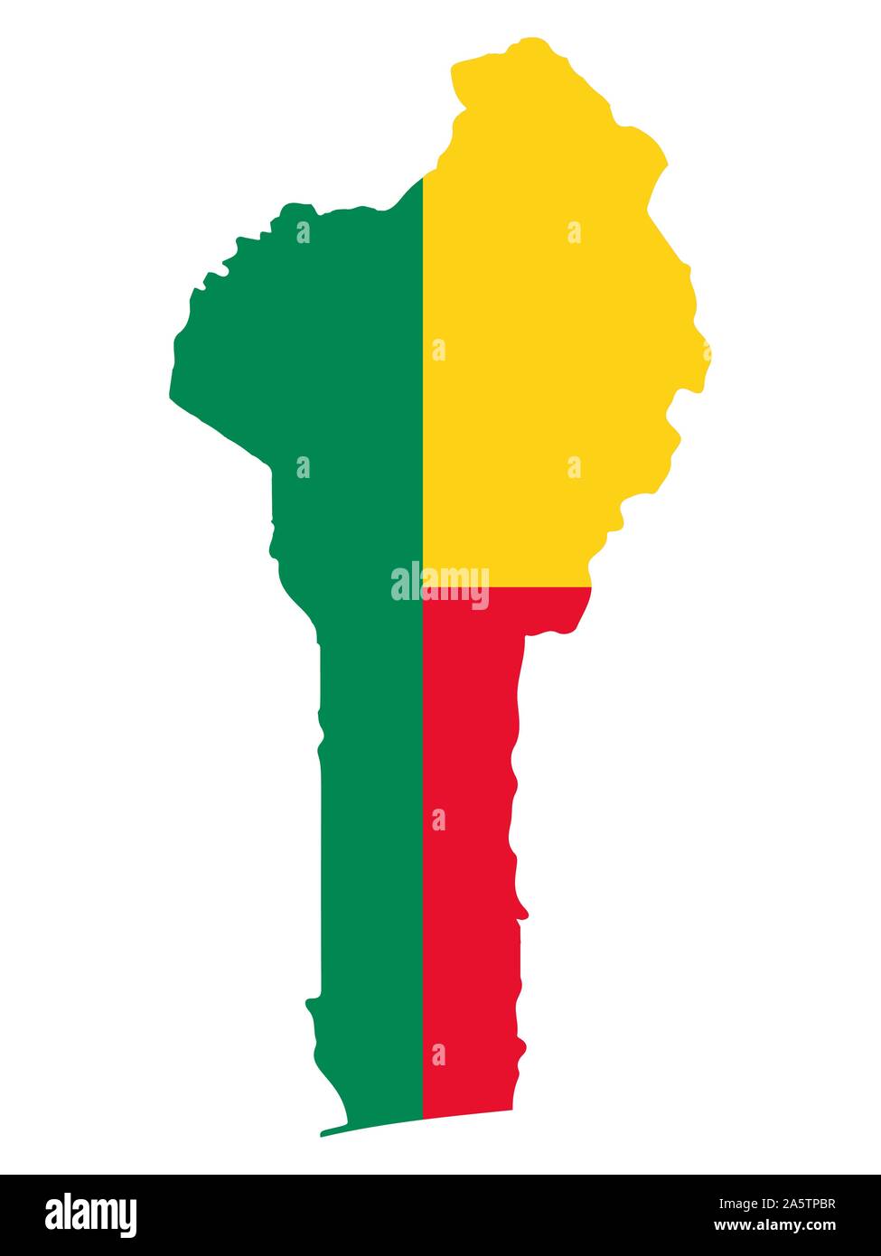 Flag map of Benin Vector illustration eps 10 Stock Vector Image & Art ...