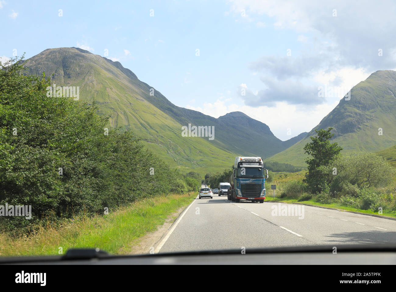 Driving south on the A82 through the spectacular mountains of Glencoe ...