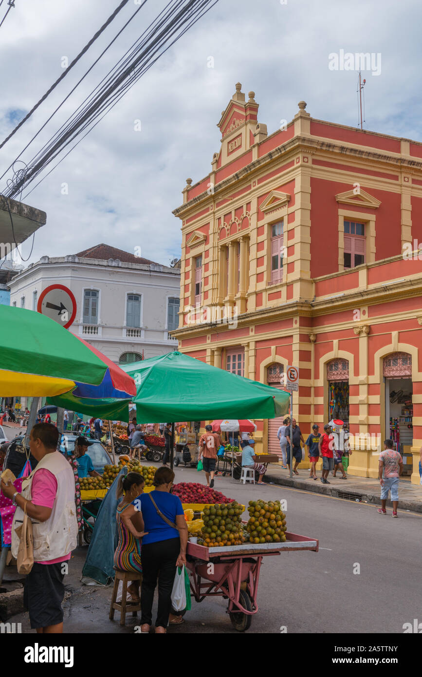 Busy harbour area of Manaus, The Amazon, Brazil, Latin America Stock ...