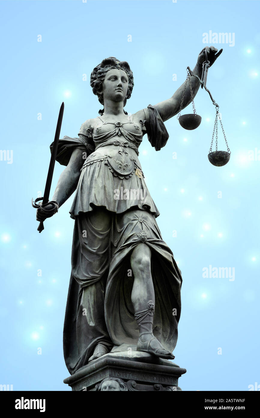 Die Justizia in Frankfurt am Main, Bundesrepublik Deutschland Stock ...