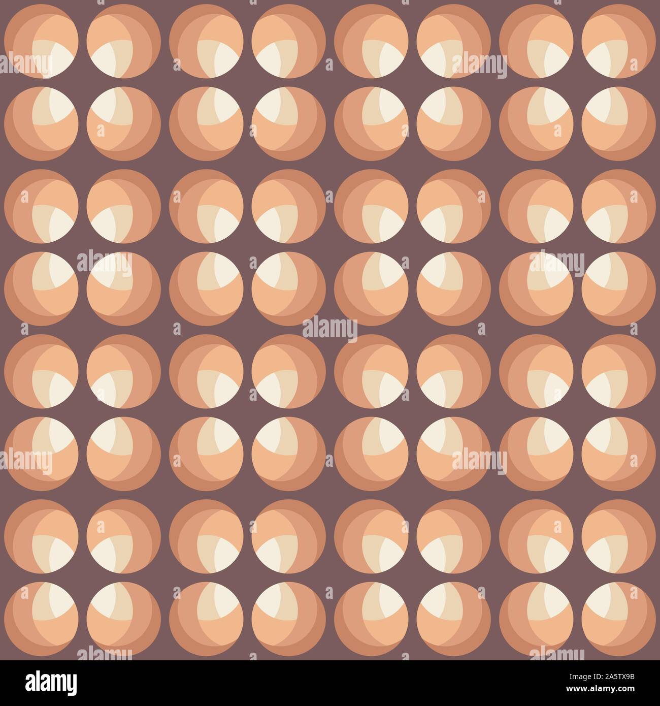 Abstract rounded geometric repeated pattern. Flat, retro design. Vector ...