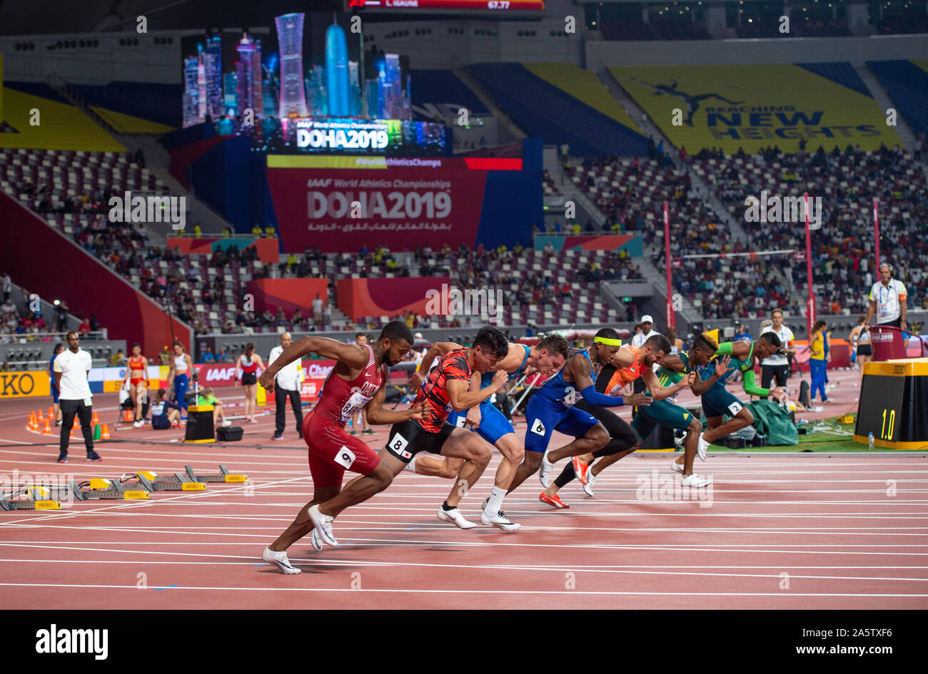 DOHA - QATAR SEPT 27: Michael Rodgers of the USA competing in the 100m ...