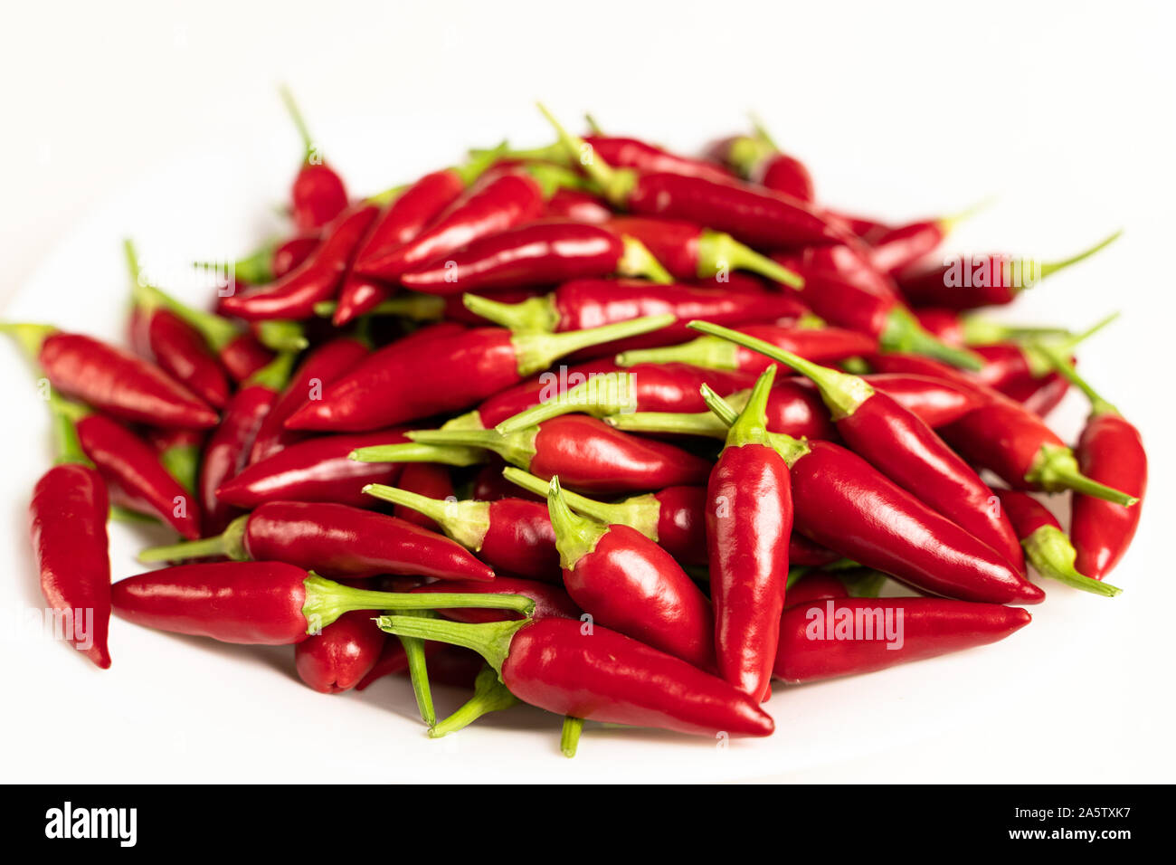 Pile of Fresh Chili and Ripe Red Hot Chili. Side view. Chili Saltillo ...
