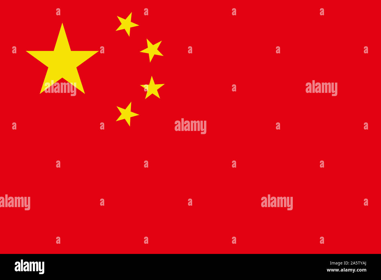 Nationalfahne, Flagge von China, Asien Stock Photo - Alamy