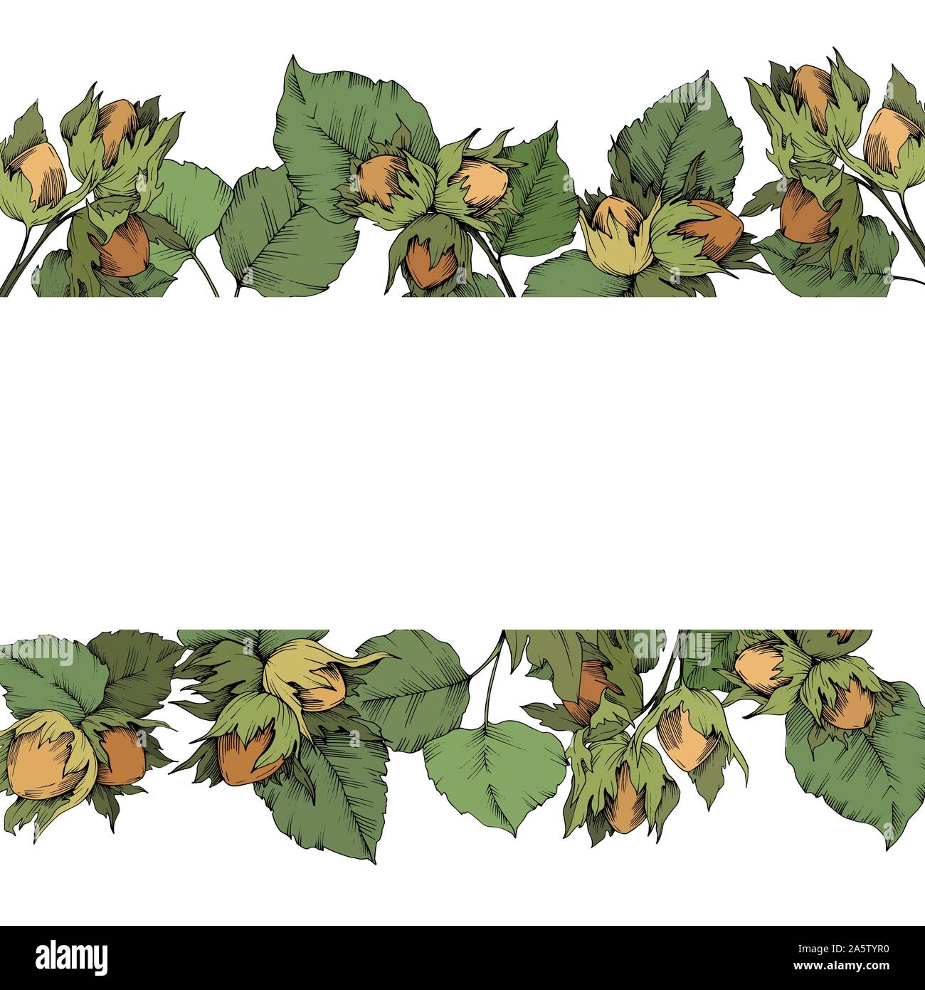 Autumn tree garden border Stock Vector Images - Alamy