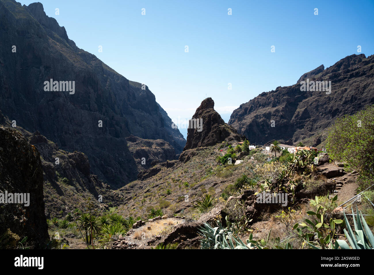 Serpentine road in masca valley hi-res stock photography and images - Alamy