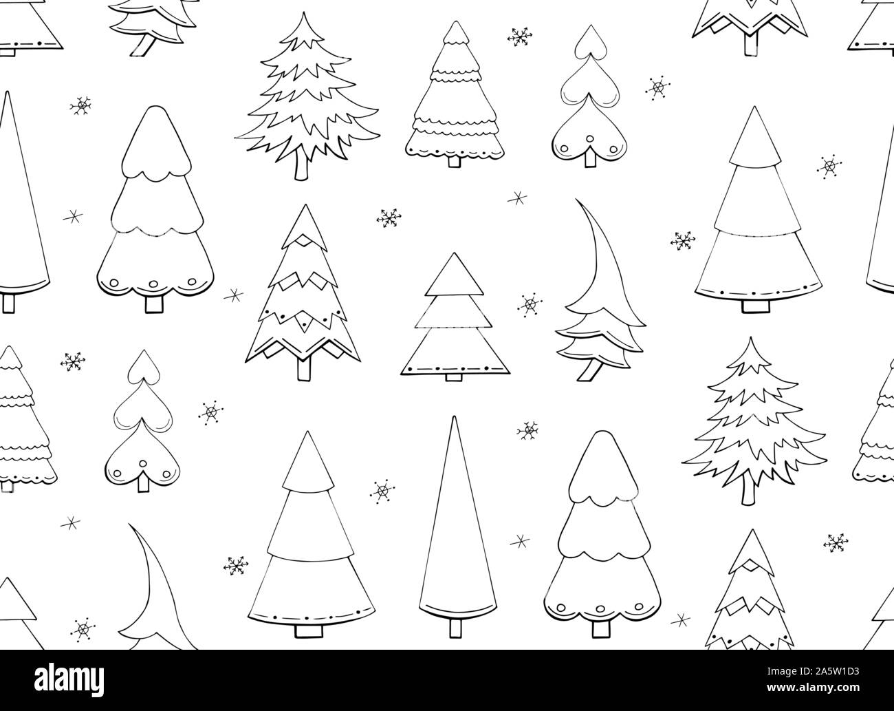 Stylized christmas trees Black and White Stock Photos & Images - Alamy
