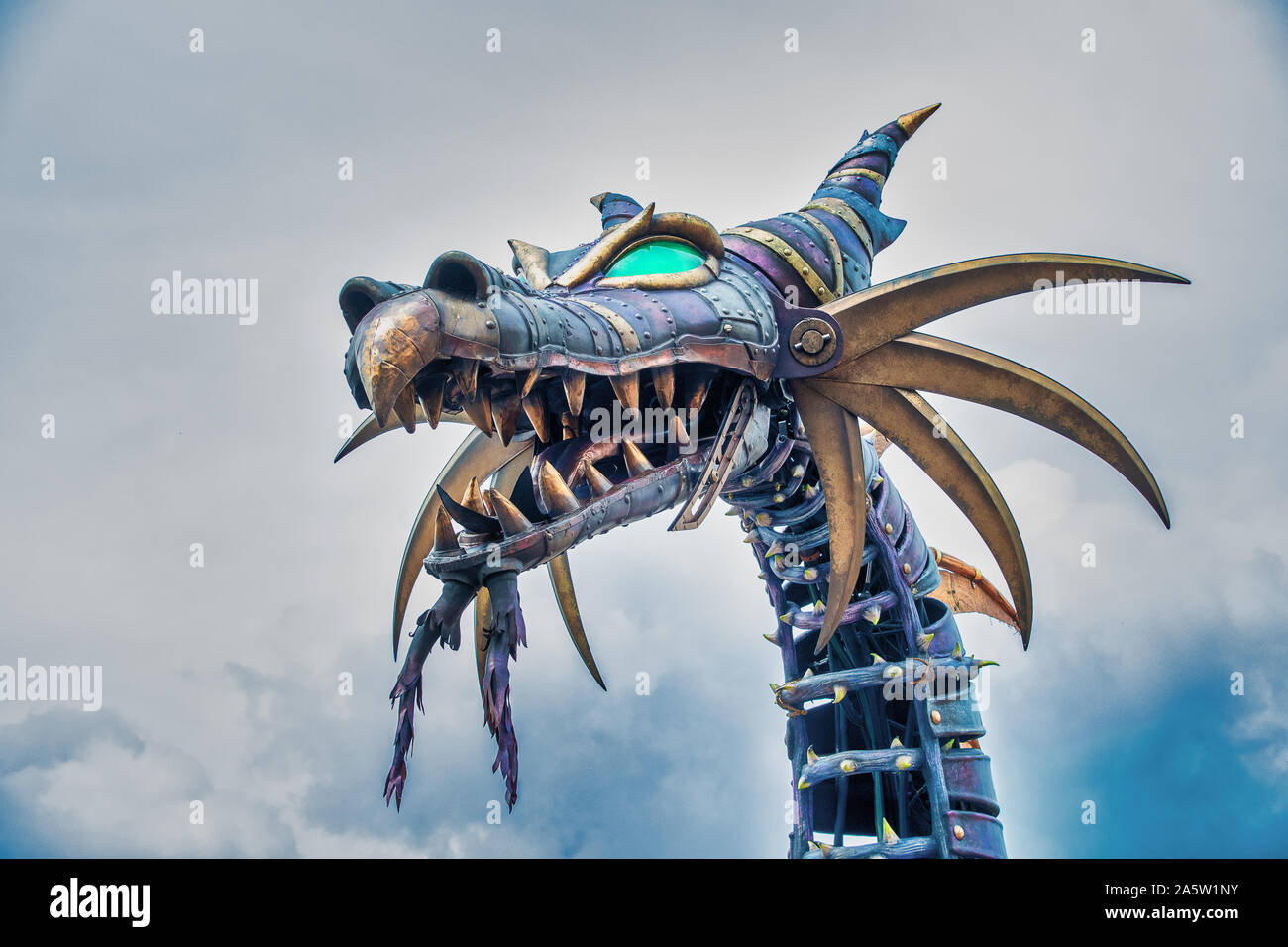 Maleficient steampunk float from the Festival of Fantasy Parade at the ...