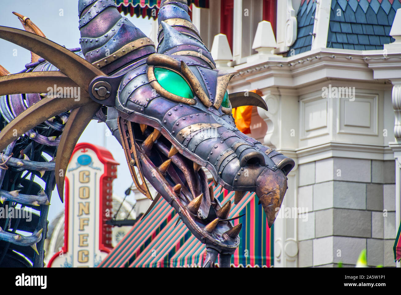 Maleficient steampunk float from the Festival of Fantasy Parade at the ...