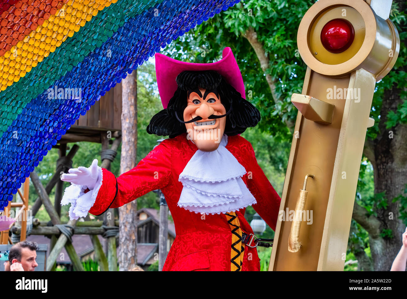 Captain Hook character from the Festival of Fantasy Parade at the Magic ...