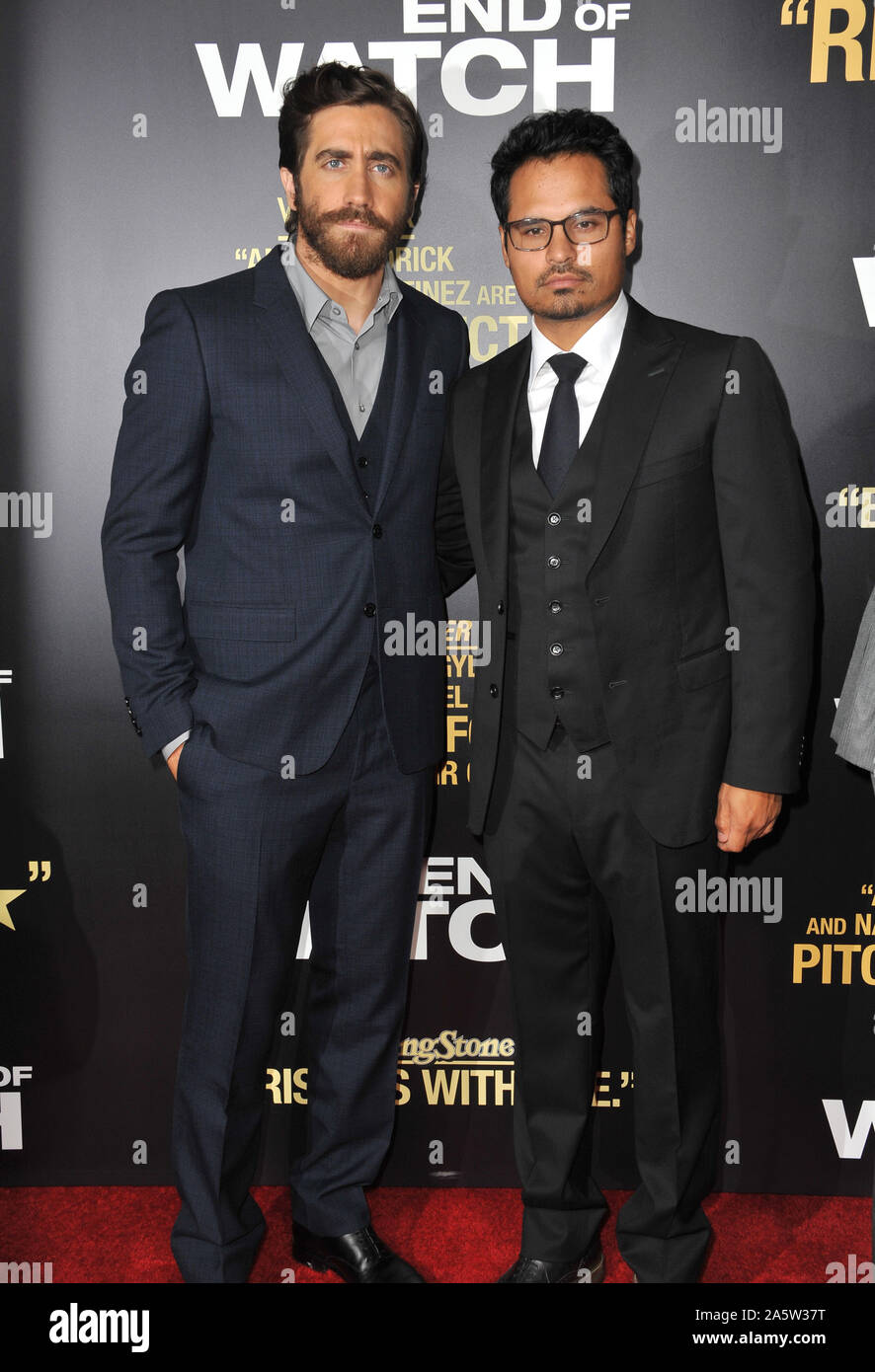 LOS ANGELES, CA. September 17, 2012: Jake Gyllenhaal & Michael Pena ...