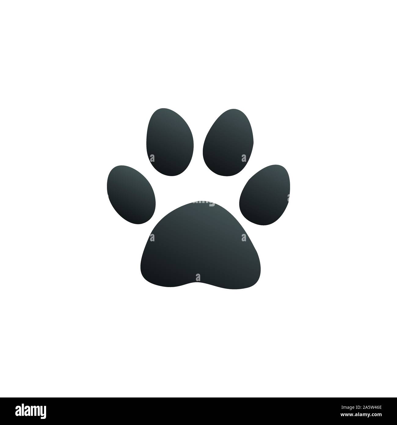 Paw print, animal footprint, pat icon. Stock Vector illustration isolated on white background ...