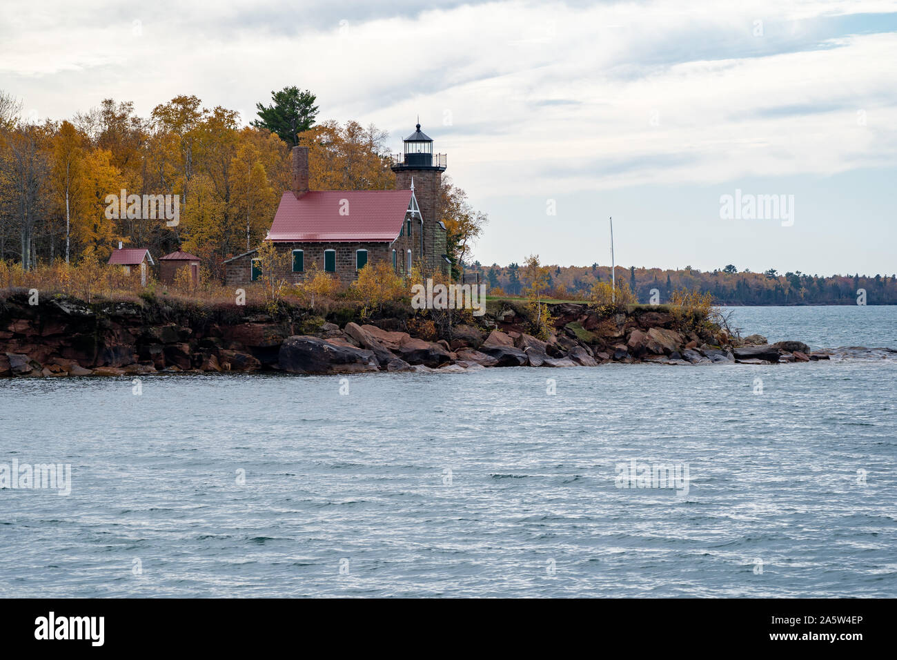 Sand Island Lighthouse in Wisconsin on Lake Superior in the Apostle ...