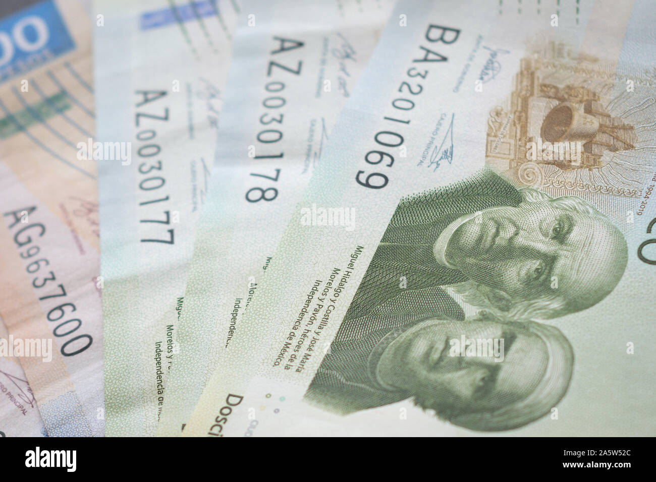 close up mexican pesos detail of bills Stock Photo - Alamy