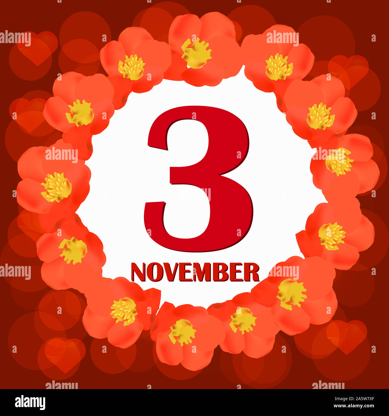 November 3 icon. For planning important day. Banner for holidays and ...
