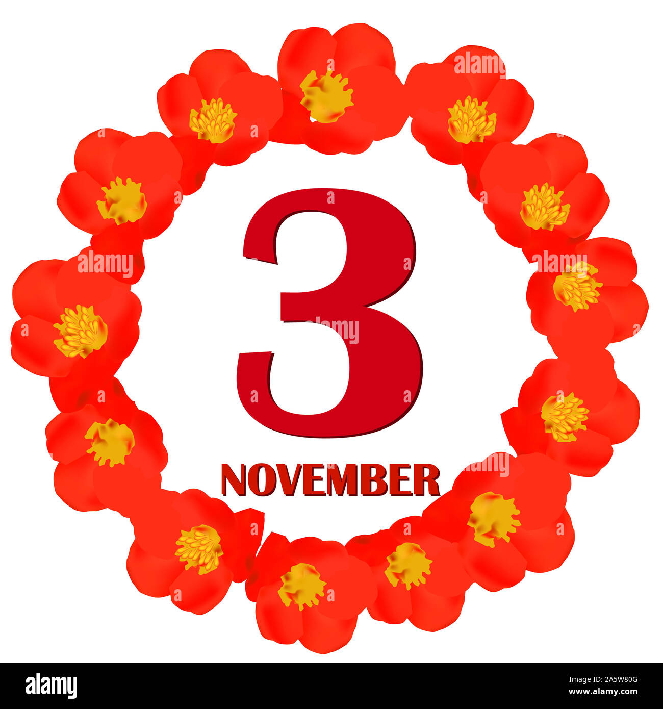November 3 icon. For planning important day. Banner for holidays and ...