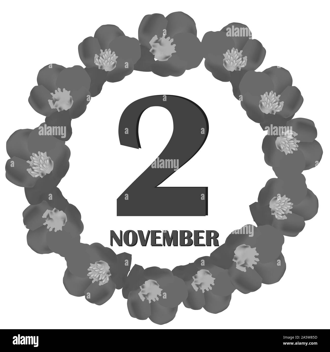 November 2 icon. For planning important day. Banner for holidays and ...