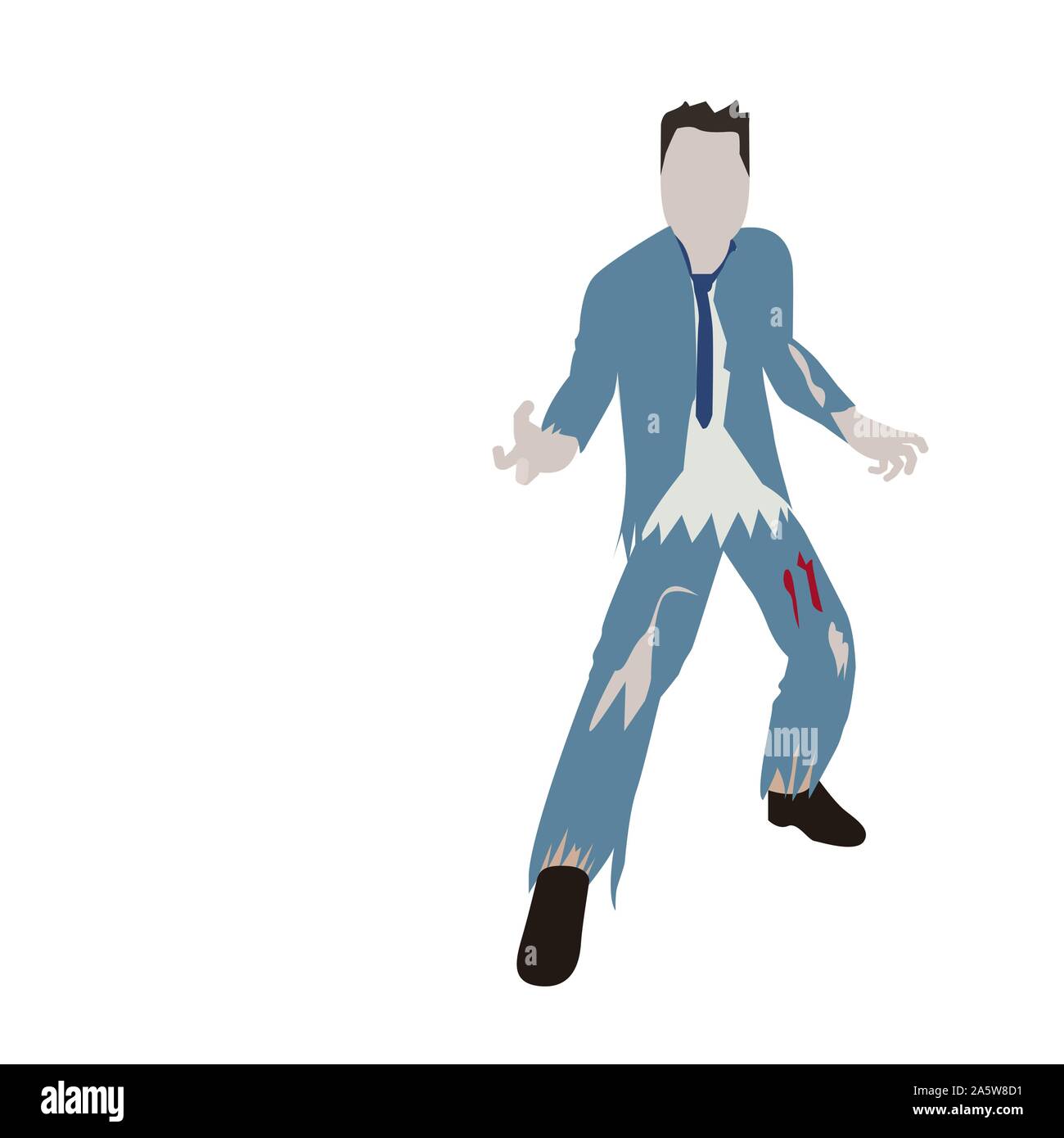 Zombie halloween costume. Men halloween costume - Vector Stock Vector ...