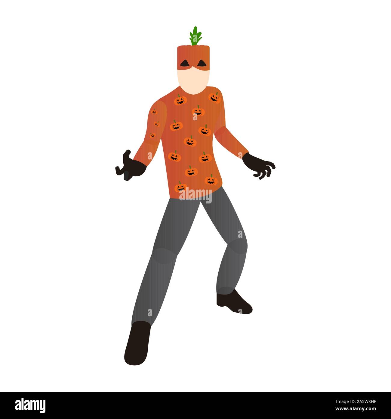 Pumpkin man costume Cut Out Stock Images & Pictures - Alamy