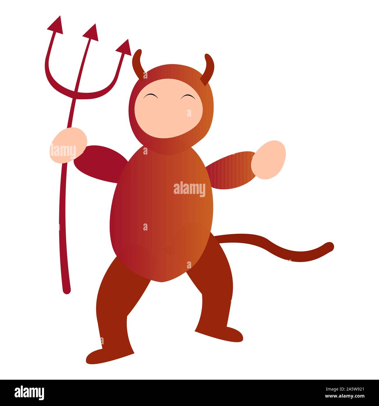 Halloween diablo costume. Men halloween costume - Vector illustration ...