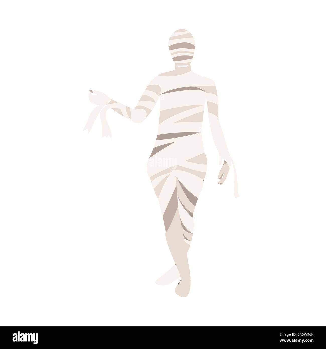 Mummy halloween costume. Women halloween costume - Vector Stock Vector ...