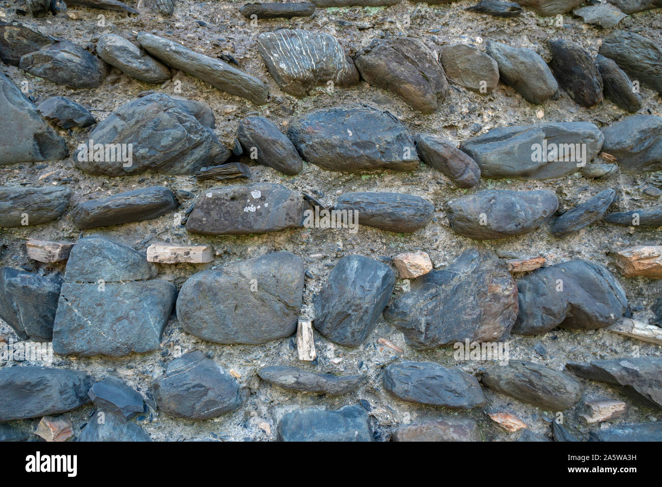 Texture of old rock wall for background, Medieval stone wall. Building ...