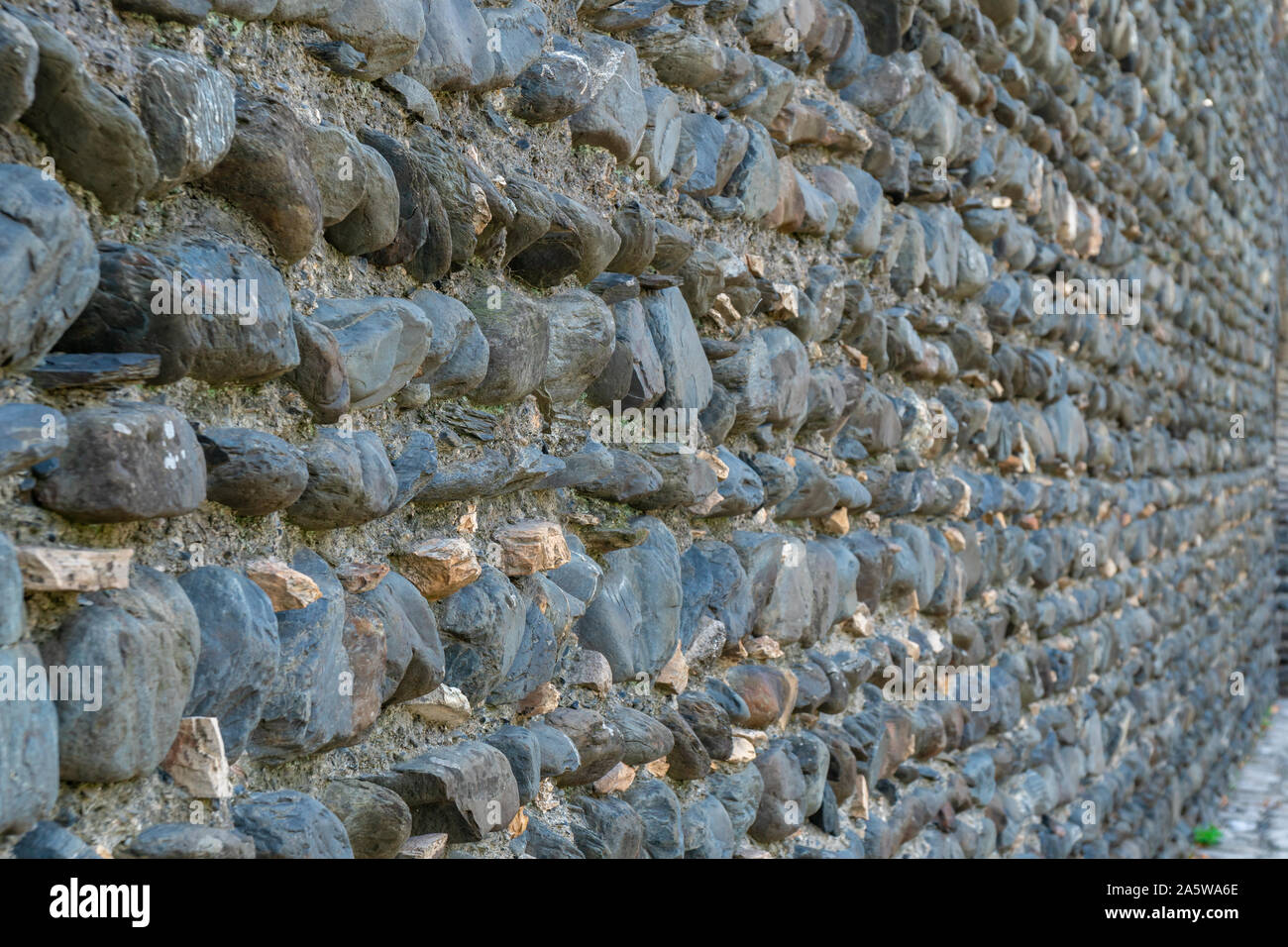 Texture of old rock wall for background, Medieval stone wall. Building ...