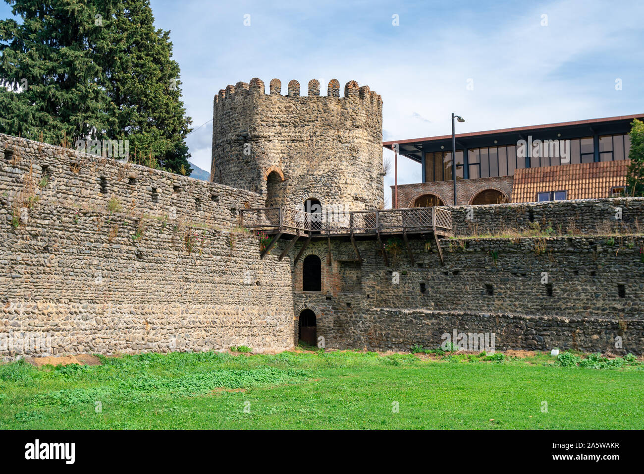 Old medieval Georgian fortress citadel in Kvareli, Kakheti - region of ...