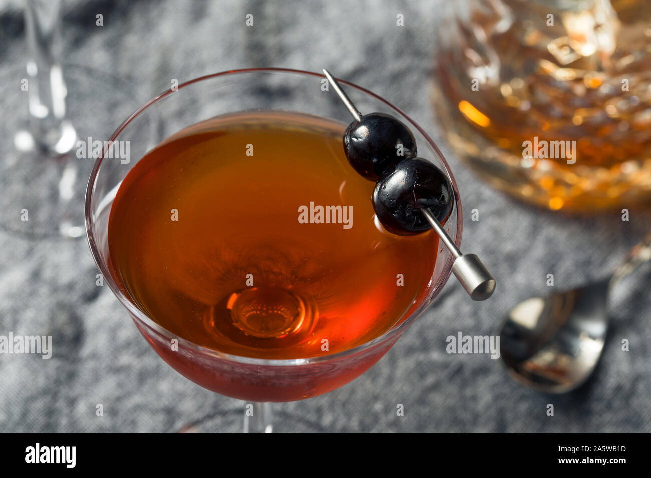 Homemade Rob Roy Cocktail with Scotch and Vermouth Stock Photo - Alamy